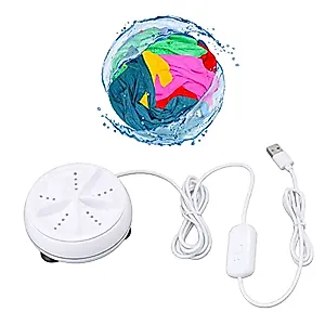 Mini Washing Machine, Ultrasonic Low Noise Dryer Washer, Compact Laundry Washer with USB Charging, Quite Mini Washer, Small Cleaning Machine for Underwear Socks