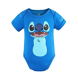 Disney Lilo and Stitch Baby Boys Bodysuit and Cap for Newborn and Infant