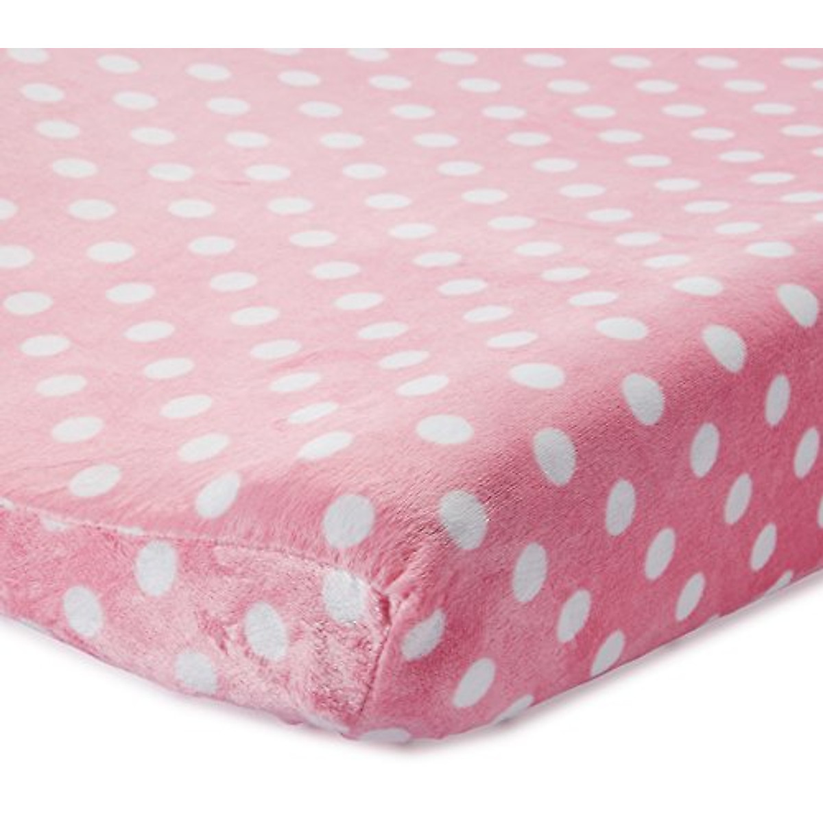 Summer Ultra Plush Changing Pad Cover, Pink Dots for Days