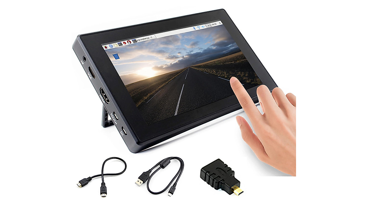 7inch HDMI LCD (H) (with case) Capacitive Touch Screen 1024x600 IPS Display Monitor with ...