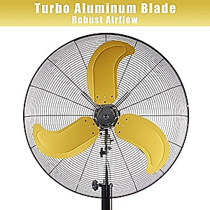 HiCFM YELLOW PEDESTAL FAN (30" Oscillating Pedestal Fan)