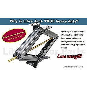 Set 4 Libra 24" 6000lbs RV Trailer Camper Stabilizer Leveling Scissor Jacks w/Dual Power Drill sockets & mounting Hardware Set