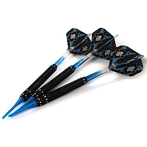CUESOUL 16 Grams Soft Tip Darts Set with Dart Case - Brass Barrels