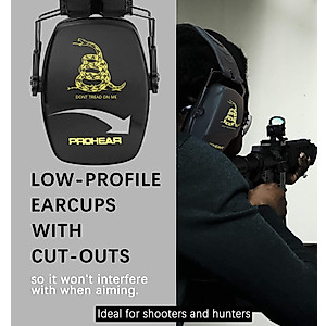 PROHEAR 016 2-Pair Shooting Ear Protection Safety Earmuffs, NRR 27dB Noise Reduction Slim Passive Hearing Protector with Low-Profile Earcups, Compact Foldable Muffs for Gun Range, Hunting