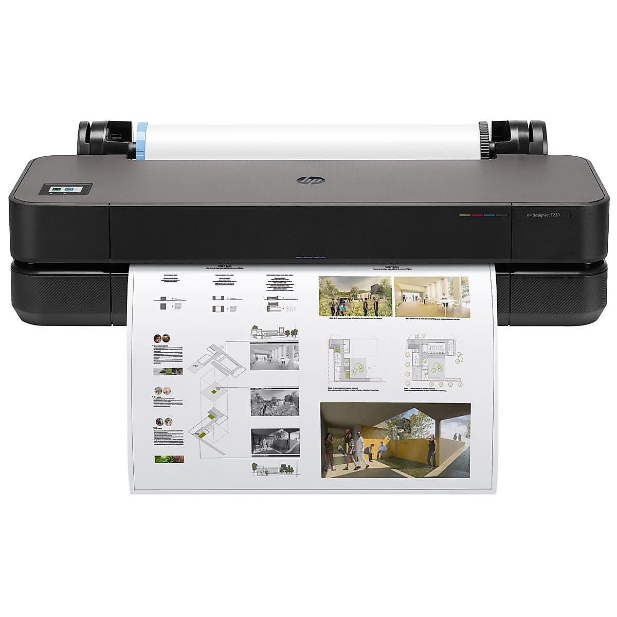 HP DesignJet T230 Large Format 24-inch Plotter Printer, Includes 2-Year Warranty Care Pack (5HB07H)