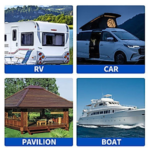 Pluden RV Rain Gutter 1/2 ”Height, 26’Length Plastic Drip Rail PVC Rain Strip Roof Rain Diverter, Drip Rail Molding Adhesive Backing, Flexible J Shape RV Trim Molding for Car Van Door Motorhome