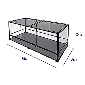 Carolina Custom Cages Terrarium, Tall Extra-Extra-Long Deep 60Lx24Wx24H; Easy Assembly
