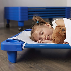 ECR4Kids Cot Sheet, Toddler Size, Rest Time Accessories, White, 12-Pack