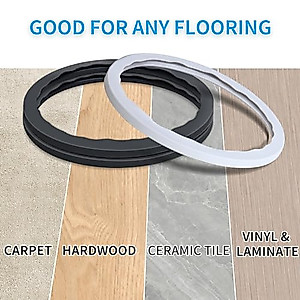 4 Pack Bar Stool Floor Protectors, Barstool Base Ring Silicone Cover Pad Fit for 16"-18" Round Base, Chair Leg Floor Protectors for Hardwood Floors & All Hard Surfaces, Non-Slip, Anti-Scratch, Grey