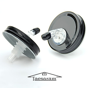 Mason Jar Pour Spouts Lid TinPlate Mason Jar Lid Dispenser Sprouting Lid Free Flow (4 units Metal Multicolor)