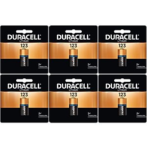 Duracell Lithium Photo Battery (123), 3 Volt (PKG of 6)