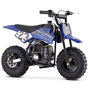GBmoto Blue 50cc Kids Dirt Bike, Kids Pit Bike, 2-Stroke Gas Dirt Bike