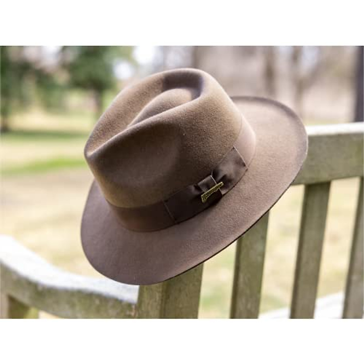 Indiana Jones Men's Wool Felt Fedora, Brown, Large