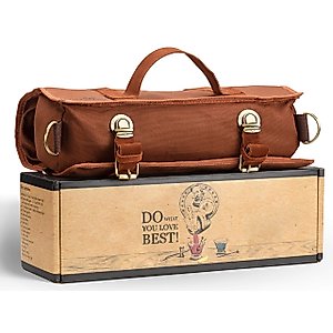 Travel Bartender Bag (Without Tools) | Best Bar Kit Bag for Carrying Your Bar Tools with Style | Professional Bartender Roll with Shoulder Strap for Perfect Storage | Mix Awesome Cocktails Anywhere
