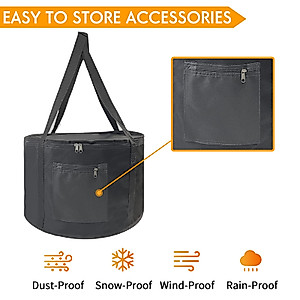 Gas Fire Pit bag 19-In Fire Pit Bag, Upgrade Fire Bowl Carry Bag Compatible with Outland Firebowl 893 870 823 Propane Gas Fire Pit for RV Travel & Camping Accessories, Black,Tolare