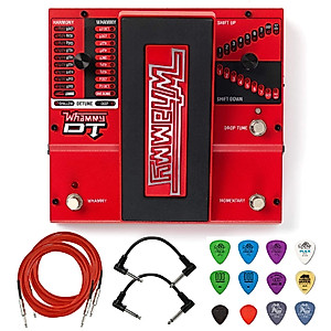 Briskdrop Digitech Whammy DT Pitch Shift Drop Tune Pedal Bundle with 2 Patch Cables, 2 Instrument Cables, and Dunlop Variety Pick Pack, whammyDT-bundle