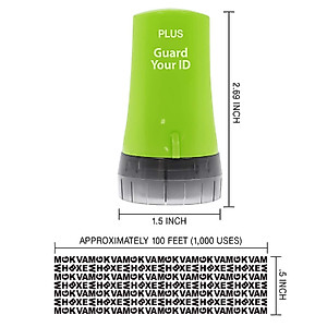 Guard Your ID ADVANCED Roller Identity Theft Prevention Security Stamp GREEN (38311)