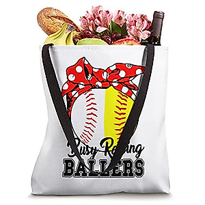 Busy Raising Ballers Softball Baseball Mom Life Mothers Day Tote Bag