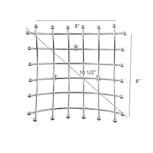 Leoyoubei 8" Fruit Bowls for Kitchen Counter,Towels Basket or Napkin Holder,Countertop Centerpiece Fruit Basket Holder, Perfect for Kitchen Counter Vegetables,Bread- Silver