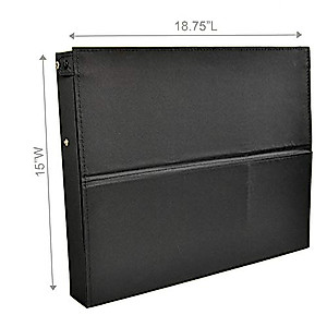 Home-X 18-Slot Standing Glasses Organizer, Glasses Holder, Commercial Sunglasses and Eyewear Display, Collectables Storage Box, Travel Display Case, 18 ¾" L x 15" W x 2 ¼" H, Red