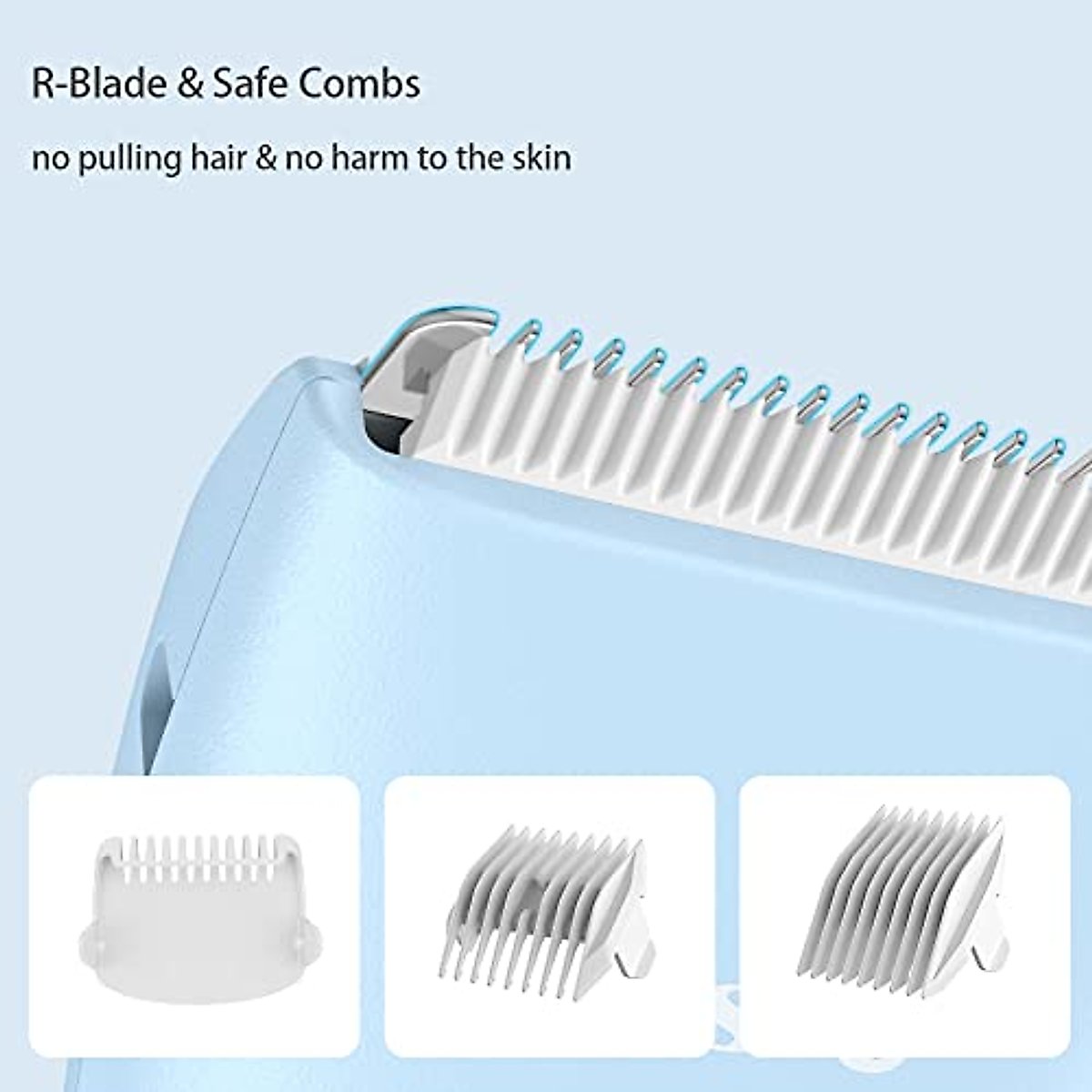 Favrison Baby Hair Clippers, Professional Quiet Hair Trimmer for Kids and Toddler, Waterproof & Rechargeable Cordless Hair Cutting Machine for Children, with LCD Display