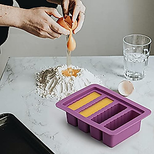 Silicone Butter Mold, Butter Molds Tray with Lid,Large Butter Maker with Food Grade Silicone Spatulas,Rectangle Container for Brownies,Homemade Butter,Herbed,Garlic Butter