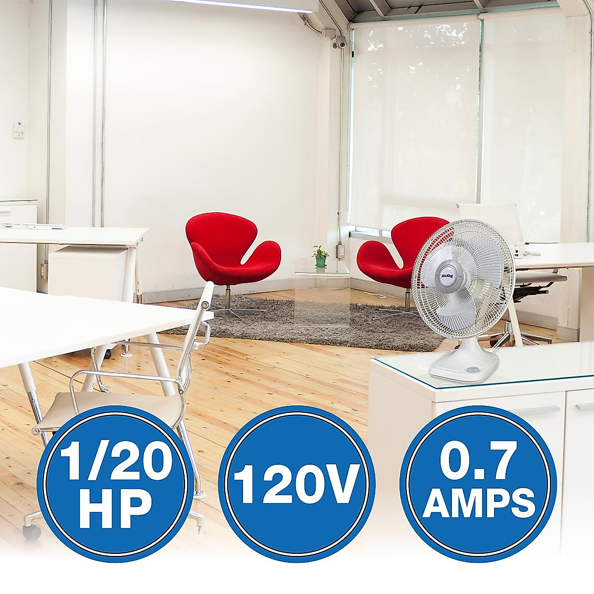 Air King 9106 16-Inch 3-Speed Oscillating Table Fan