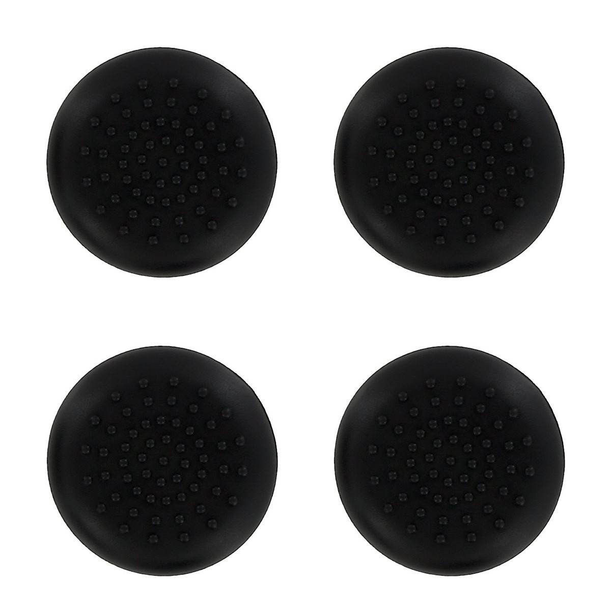Assecure TPU protective analogue thumb grip stick caps for Sony PS4 controllers [Playstation 4] - 4 pk - black