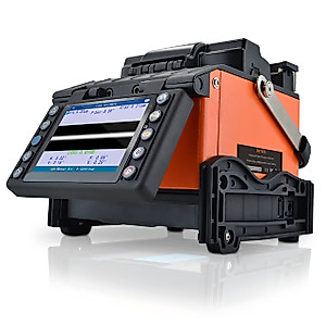 SKYSHL Fusion Splicer With 8PCS Electrodes Fiber Cleaver Tool Kit Automatic Focus SM MM DS NZDS Core Alignment Optical Fiber Splicing Welding Machine (SS413F-411)