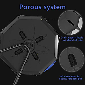 SQUEEZE master Compost Bin 43 Gallon Outdoor Tumbler composters Garden Tumbling or Rotating Compost Blue Door