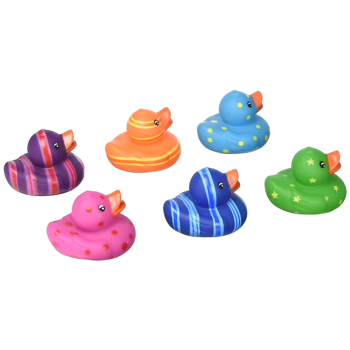 Rhode Island Novelty 2Inch Multi-Color/Pattern Rubber Duckies, One Dozen
