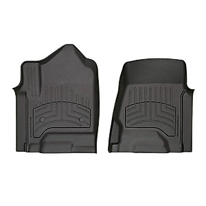 WeatherTech FloorLiner HP Custom Fit Floor Mats for Escalade, Escalade ESV, Silverado 2500HD/3500HD, Silverado LD 1500, Suburban, Sierra 1500 Limited - 1st Row (446071IM), Black