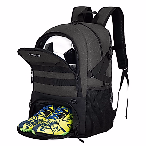 LARIPOP Soccer Backpack,Basketball Backpack with Ball Holder and Shoe Compartment,Men&Women Gifts Backpack for Basketball Accessories Training Equipment Fits Volleyball,Soccer,Sports Gifts