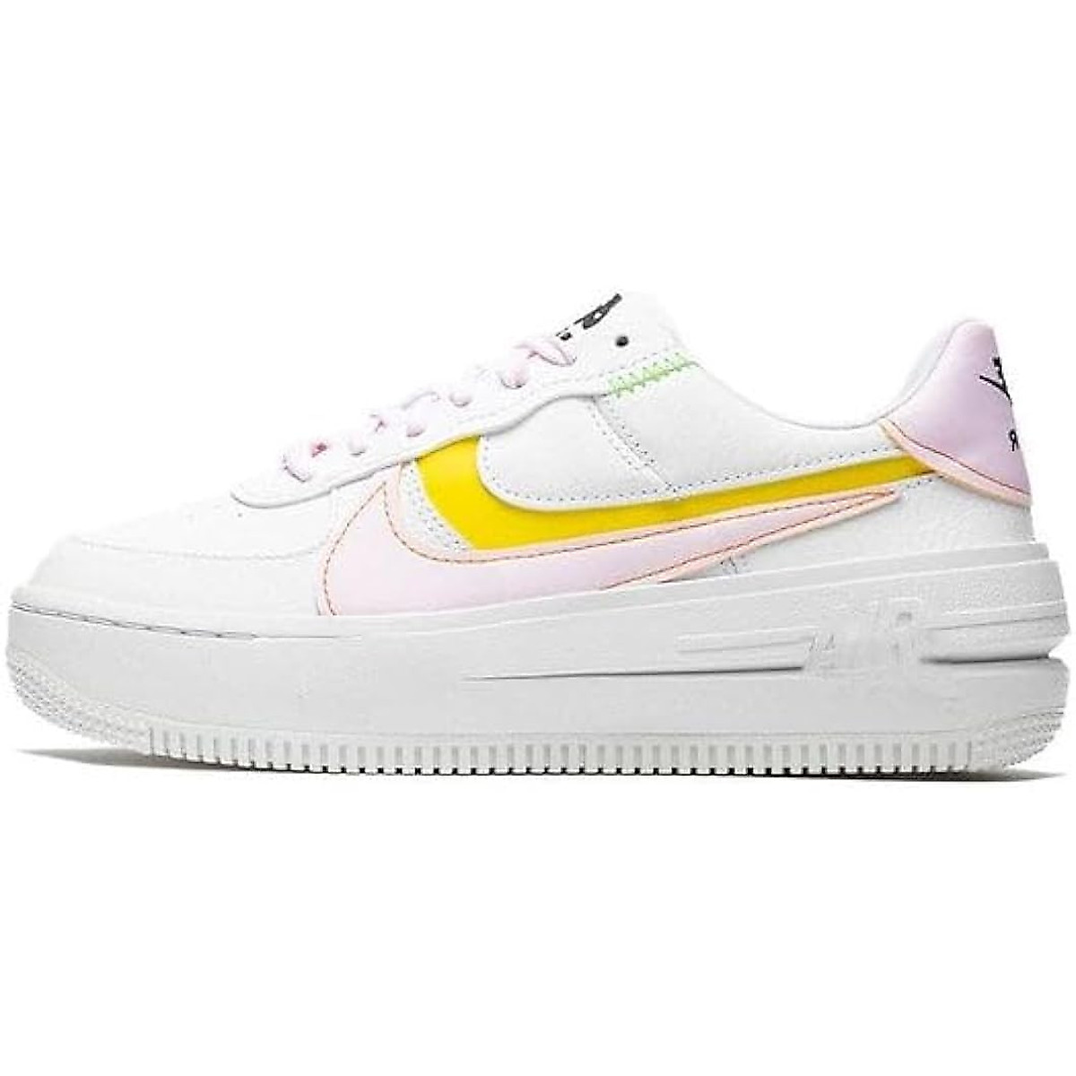 Nike Air Force 1 Platform White/Pearl Pink-Opti Yellow Womens Size 9