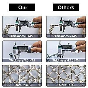 YRYM HT Macrame Swing Hammock Chair - Macrame Hanging Chair with Durable Hanging Hardware Kit, Indoor & Outdoor Macrame Swing Chairs for Bedrooms, Patio, Porch, Deck, Yard, Garden