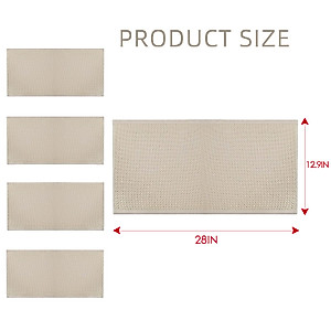 BALCONY & FALCON Waffle Weave Dish Towel Kitchen Towel Hand Dish Rags for Household Cooking Cleaning Kerchief,13x28inches,Set of 4 Beige