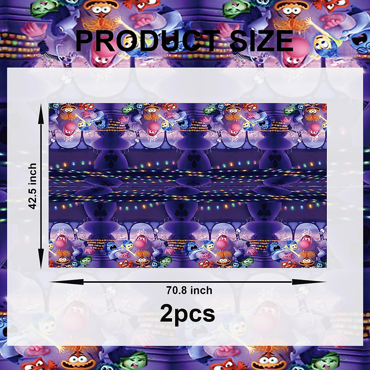 Omto 2Packs Inside Out Tablecloth Disposable Tablecover Birthday Party Supplies and Decorations for Kid Boy Baby Shower Rectangle Tables 70"X42"