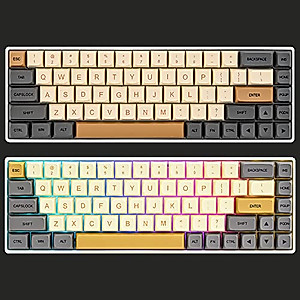 WHYSP XDA Profile PBT Keycaps 60 Percent, 125 Keys Custom Gaming Keycaps Compatiable for Cherry MX Switch Mechanical Keyboard