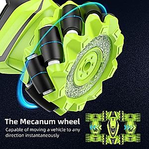 AONGAN Remote Control Car, 360°Drift Stunt Car, Gesture Control RC Car, Toy for Kids Age 6-15(Green)