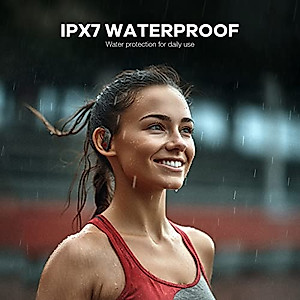 Wireless Earbuds Bluetooth 5.3 Headphones LED Digital Display 60H Playtime Ear Buds with Wireless Charging Case Wireless Headphones with Earhooks IPX7 Waterproof Sports Headphones for Workout Running