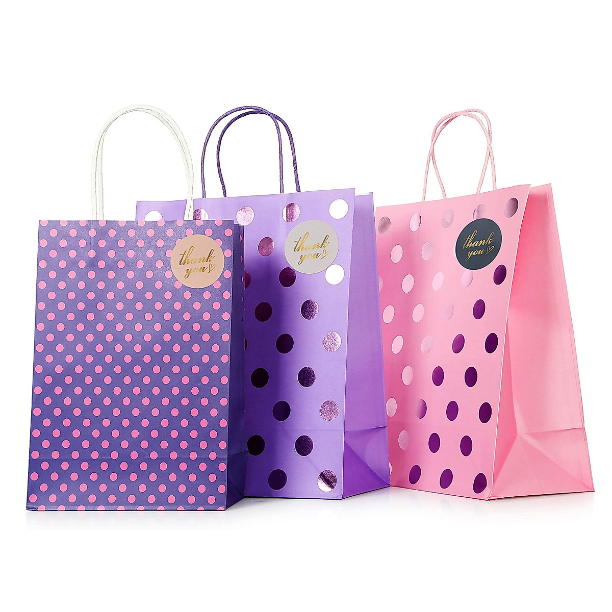 1.5 inch Thank You Stickers for Supporting Your Small Business, 500 Pcs/Roll, Gold Font Round Shape Thank You Labels for Greeting Cards, Shopping Bags (1 roll)