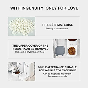 Pet Lavu Pet Food Feeder and Water Dispenser for Dogs and Cats,Automatic Gravity Dog Food and Water Dispenser,Auto Feeder Self Feeding for Dog Cat Pets Puppy