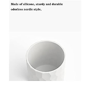 Pen Holder, Silicon Pen Cup, Cute White Silicone Pencil Organizer, Office Accessory Organization, Makeup Brush Pen Holder Organizer for Desk