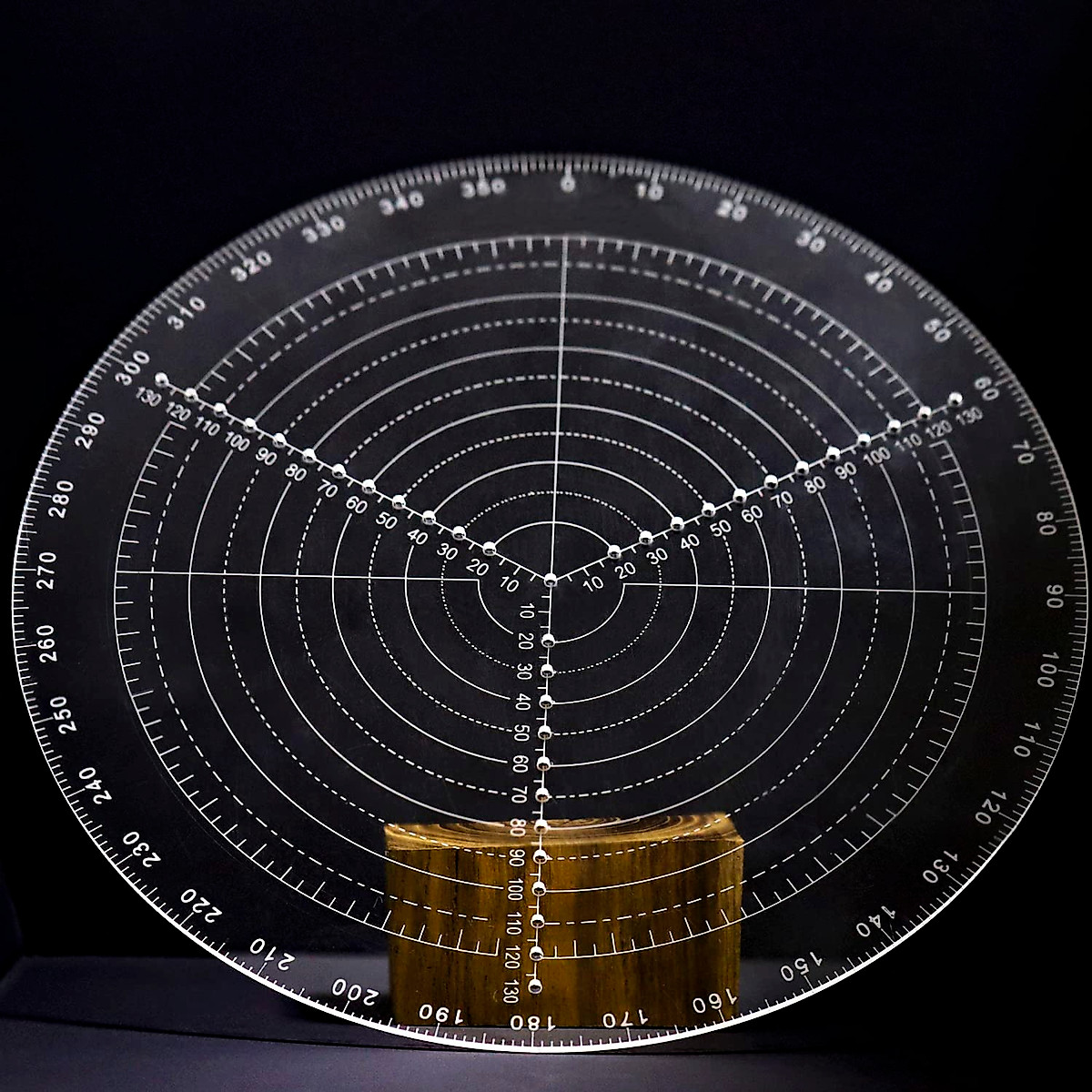 Round Circle Center Finder Compass Tool 300mm/11.8 Inch for Wood Turners Bowls Lathe Work Clear Acrylic for Handicrafts Handmade DIY Furniture Making