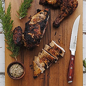 Messermeister Avanta 5” Fine Edge Steak Knife Set - German X50 Stainless Steel - Rust Resistant & Easy to Maintain - Includes 4 Steak Knives