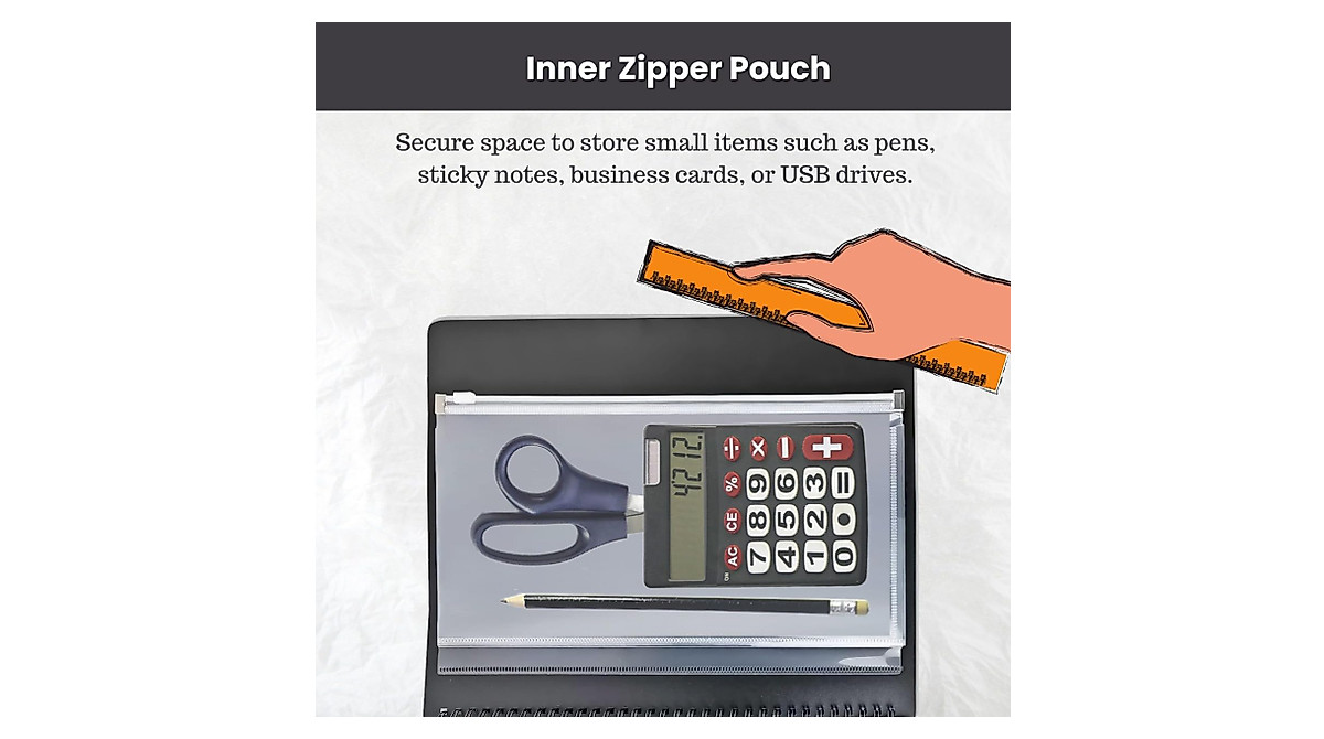 Performore 12-Pocket Spiral Subject Organizer for Documents & Projects