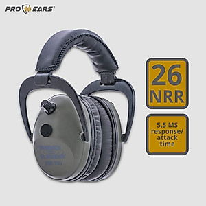Pro Ears PT300G Pro Tac 300, Noise Reduction Rating 26DB, Green, Adult