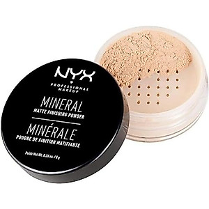 NYX PROFESSIONAL MAKEUP Mineral Matte Finishing Powder, Loose Setting Powder - Light/Medium