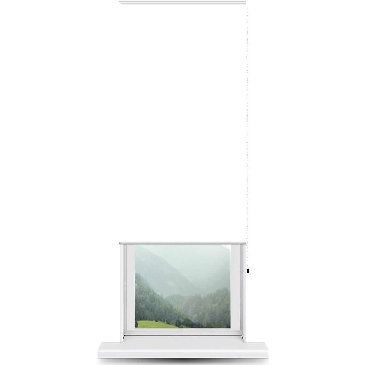 ShadePix Blackout Roller Window Shade Custom 24 x 54 White by WindowPix