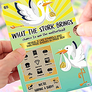 OneSquare 10pk- Pregnancy Announcement Scratch Off Lottery Tickets | Sentimental Mommy To Be, Baby Birth, Celebratory Invitation | Great for Family and Friends Memorable Scrapbooks and Keepsakes